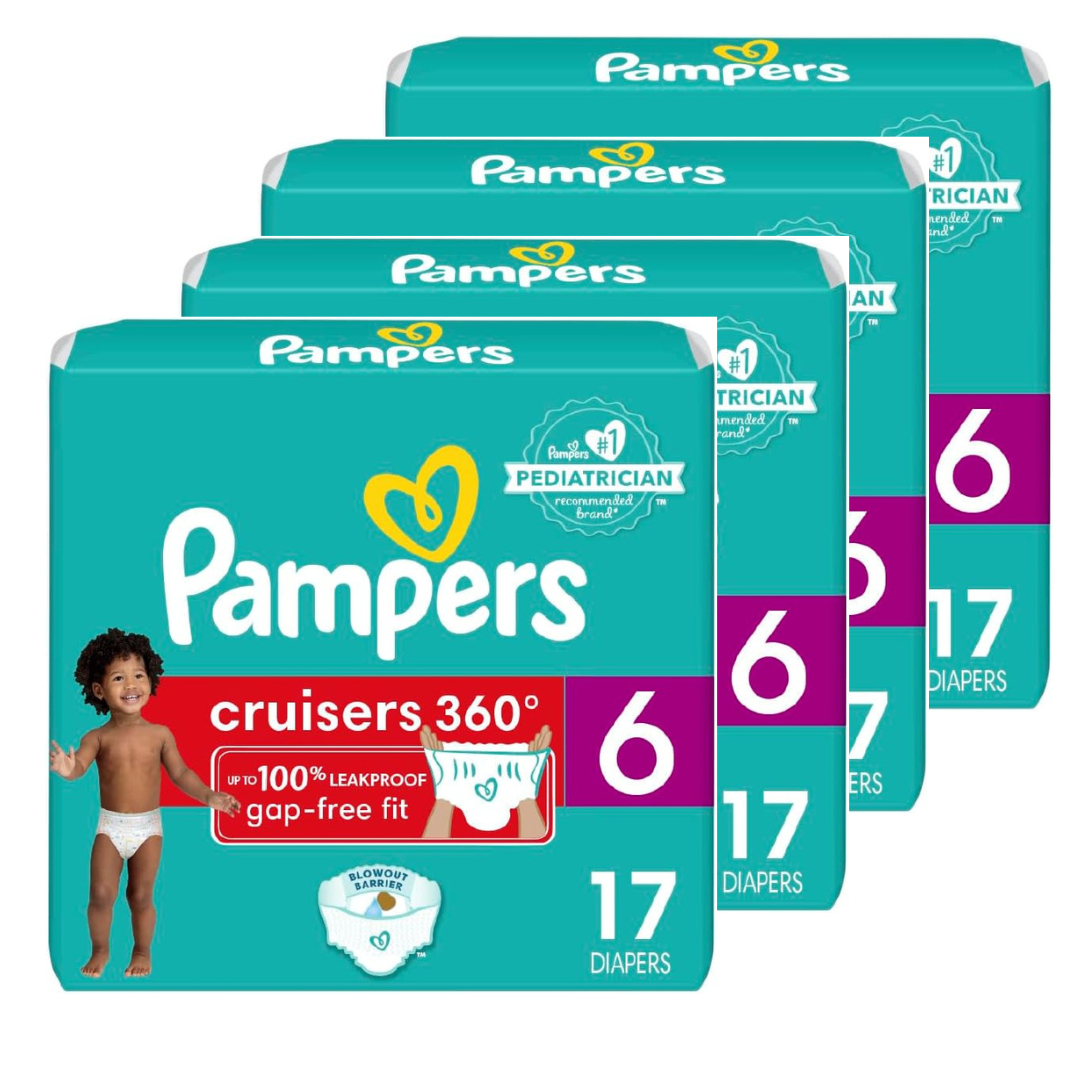 Pampers Cruisers 360 Diapers, Size 6,17 Count – Big Willys
